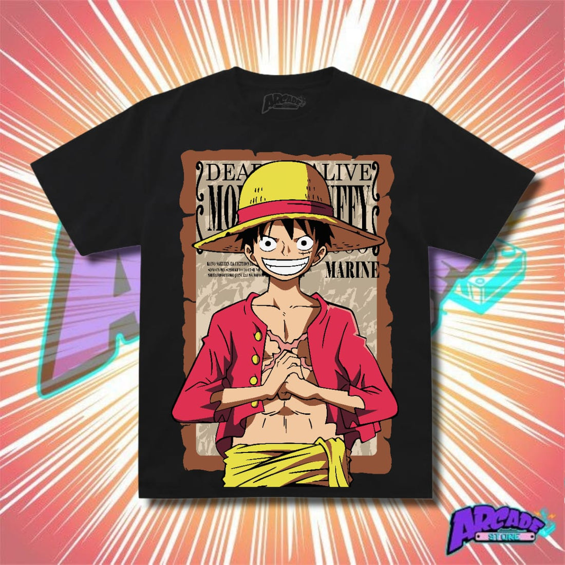 Playera Luffy Wanted - ARCADE – Lemon Games