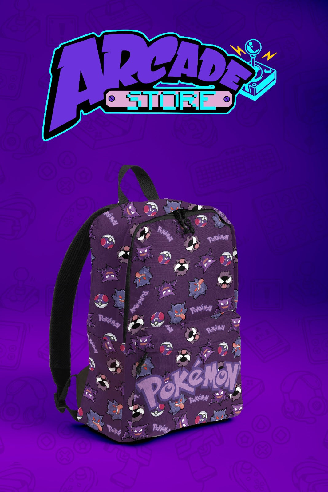 Mochila Gengar Evolutions Arcade Lemon Games